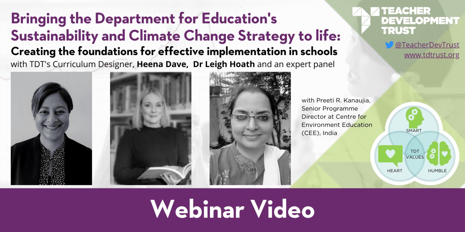 Bringing the DfE's Sustainability and Climate Change strategy to life ...